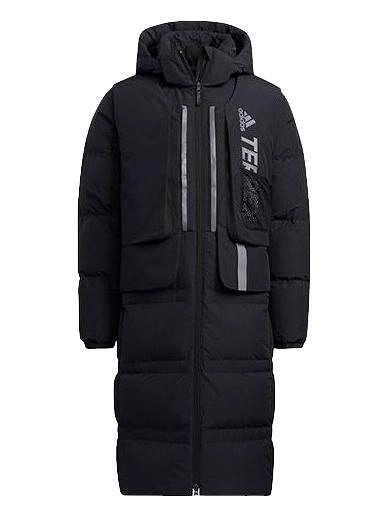 Adidas Down Feather Detachable Vest And Long Hooded Jacket - Default Color