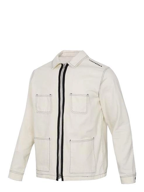 CONVERSE Long Sleeve Jacket With Zip Closure And Pocket Detail - White