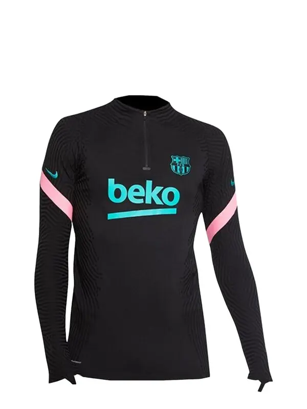 Nike 20-21 Barcelona 1/4 Zip Training Jersey - Black/teal/pink