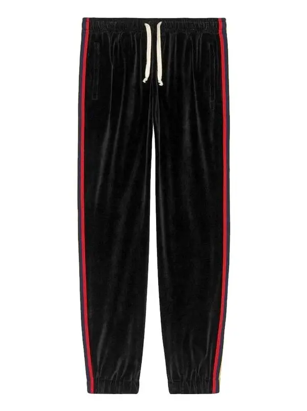 Gucci Chenille Jogging Pant With Patch - Black