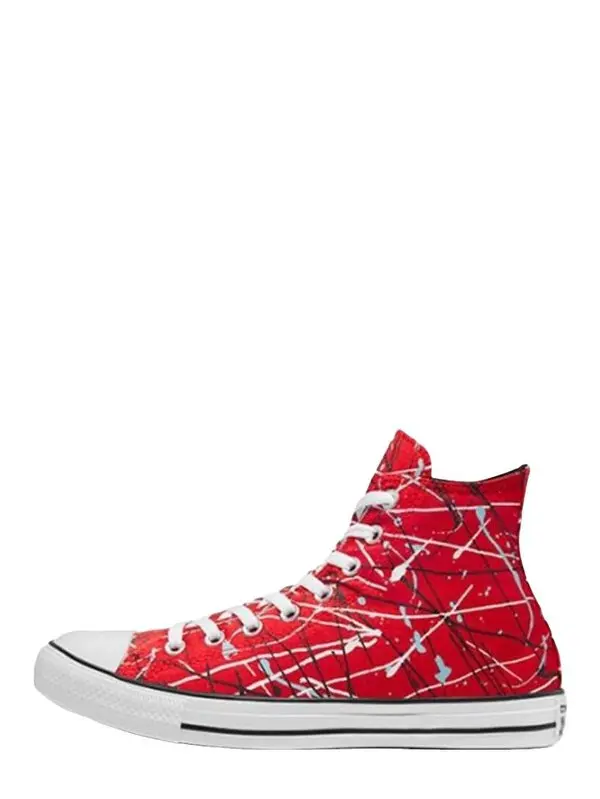 CONVERSE Chuck Taylor All Star Archive Paint Splatter High Top Sneakers - Red