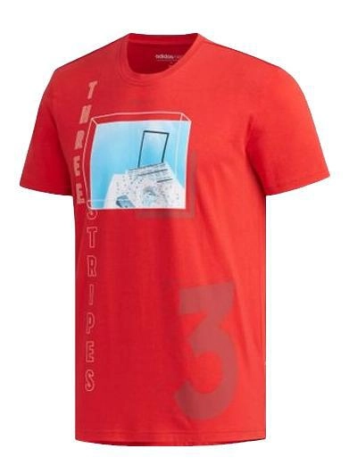 Adidas Neo M Cs Ris Tee Sports Short Sleeve Red - Light Red