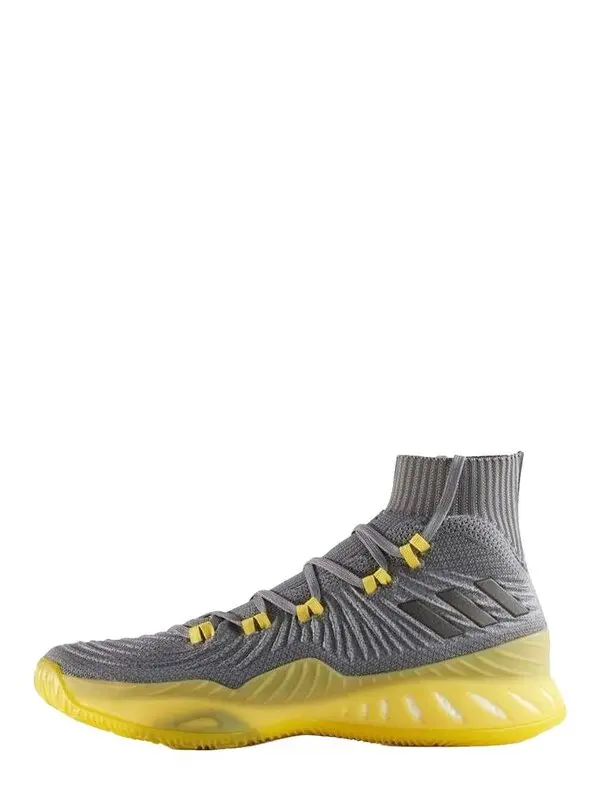 Adidas Crazy Explosive 2017 Primeknit High Top Sneakers - Grey/yellow