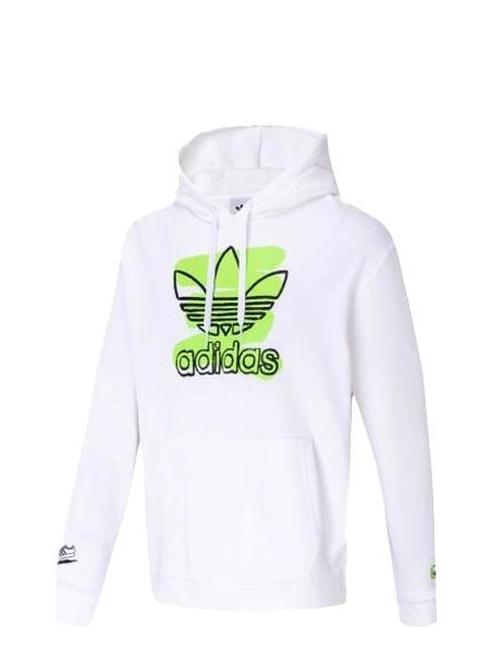 Adidas Originals Graphic Print Hoodie - White