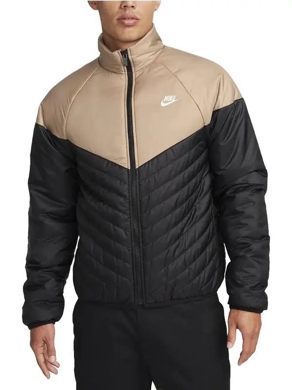 Nike Windrunner Therma-fit Midweight Puffer Jacket - Tan/black