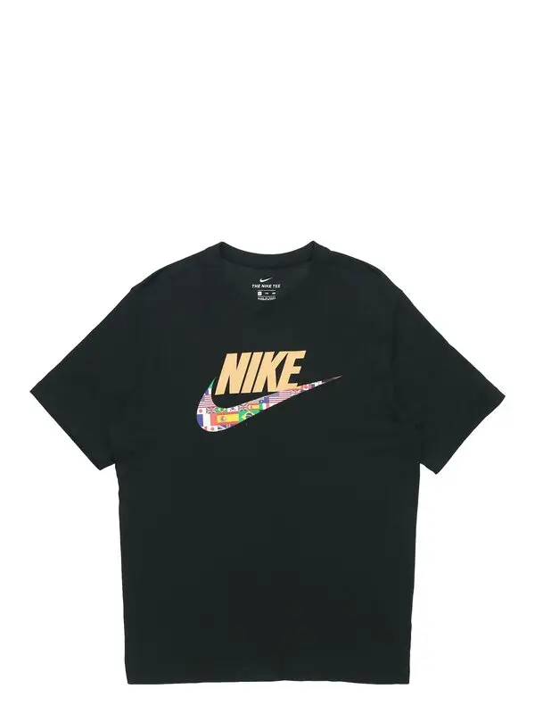 Nike Classic National Flag Logo Printing Short Sleeve - Black