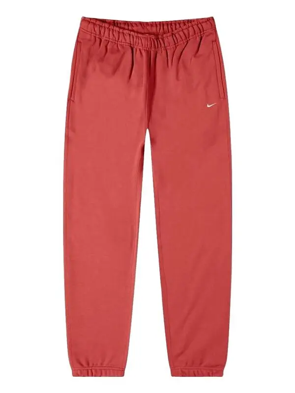 Nike Solid Color Fleece Lined Bundle Feet Casual Sports Pants/trousers/joggers Red - Multi-color