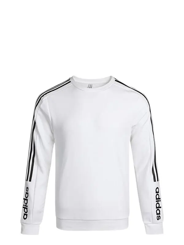 Adidas Neo Long Sleeve Pullover With Sleeve Logo Detail - White