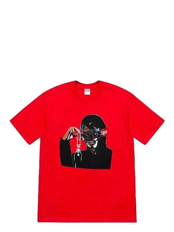 Supreme Ss19 Creeper Tee Frankenstein Printing Short Sleeve - Red