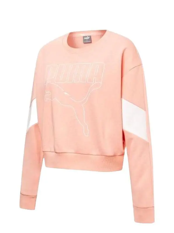 PUMA Rebel Crew Neck Sweater - Pink