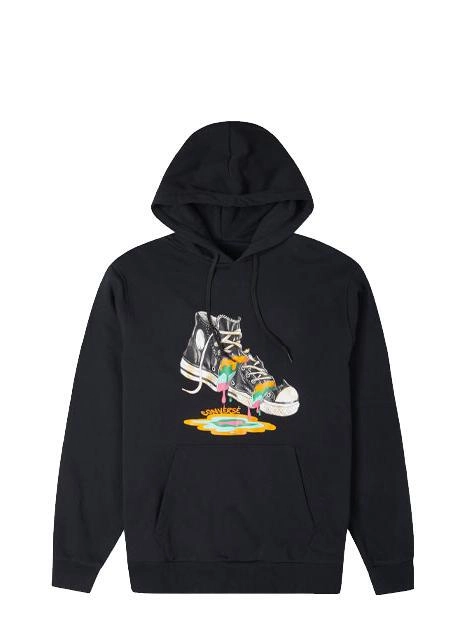 CONVERSE Graphic Print Fleece Lined Hoodie - Default Color
