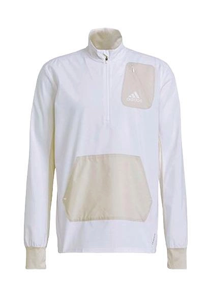 Adidas Stand Collar Zip Up Jacket - White