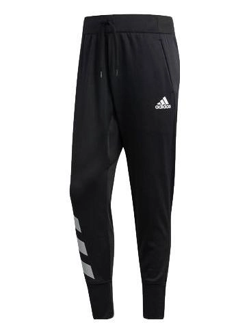 Adidas Act Side Stripe Printing Sports Long Pants - Black