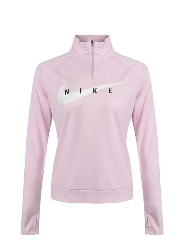 Nike Swoosh Run Half Zip Performance Top - Pink