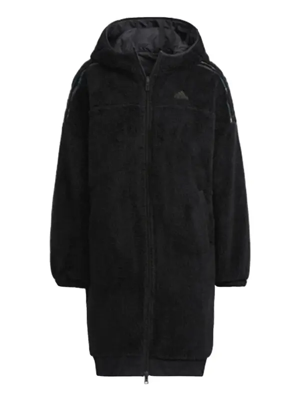Adidas Fleece Sports Jacket - Black