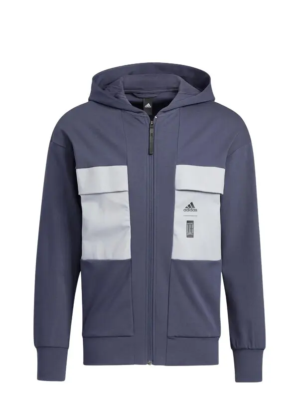 Adidas Martial Arts Series Splicing Color Block Sports Hooded Jacket - Multi-color