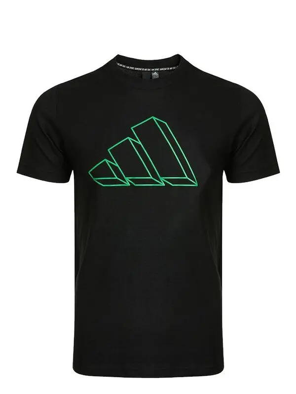 Adidas Fi Gfx Tee Athleisure Casual Sports Round Neck Short Sleeve - Black