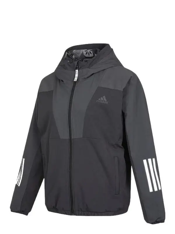 Adidas Reversible Sports Hooded Jacket - Black