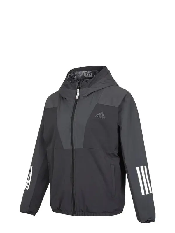 Adidas Reversible Sports Hooded Jacket - Black