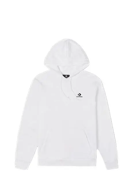 CONVERSE Embroidered Star Chevron Pullover Hoodie - White