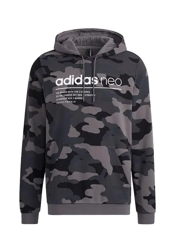 Adidas Neo Camouflage Print Hoodie - Multi-color