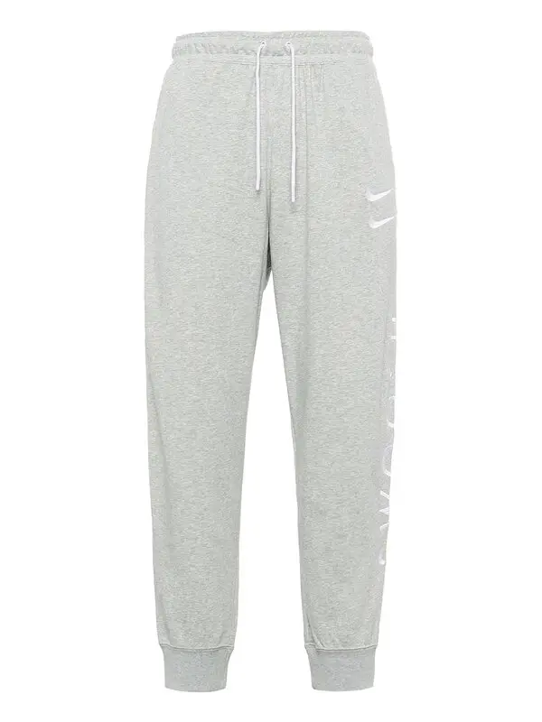 Nike Swoosh Logo Slim Fit Bundle Feet Sports Long Pants - Gray