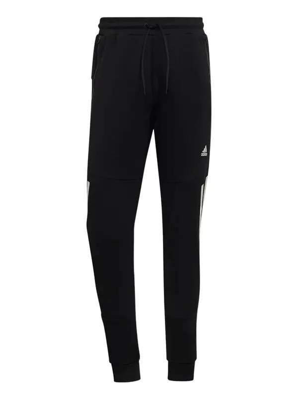 Adidas Solid Color Stripe Logo Elastic Waistband Bundle Feet Sports Pants/trousers/joggers Black - Default Colorway