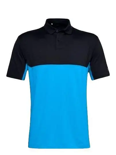 Under Armour Performance 2.0 Crestable Colorblock Polo Shirt 'black Blue - Black/blue