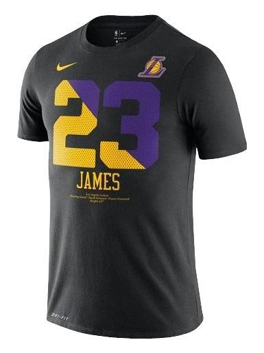 Nike Dri-fit Lebron James Basketball Graphic Short Sleeve Tee - Black