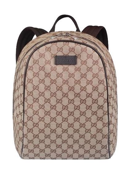 Gucci Logo Canvas Backpack - Brown