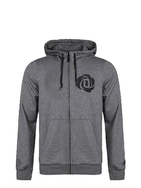 Adidas Rose Fz Shooter Printing Hooded Jacket - Grey