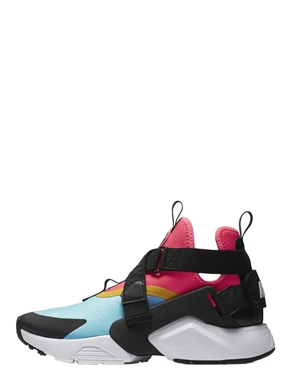 Nike Huarache City High Top Sneakers - White/blue/pink