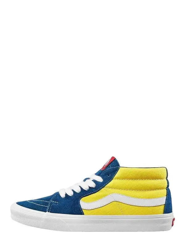 VANS Sk8-mid High Top Sneakers - Yellow/blue