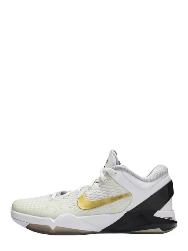 Nike Zoom Kobe 7 System Elite 'home' Athletic Sneakers - White/gold/yellow