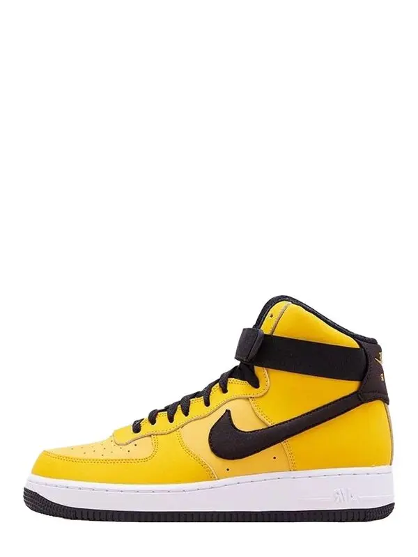 Nike Force 1 High '07 Strap Sneakers - Black/yellow