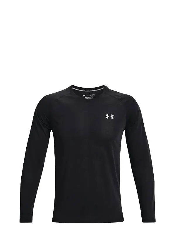 Under Armour Streaker Logo Long Sleeve Performance Shirt - Black