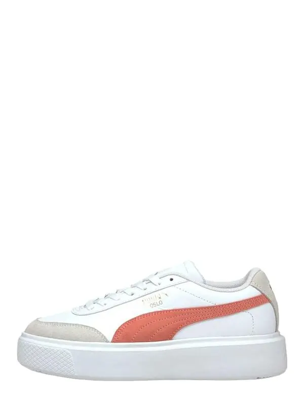 PUMA Oslo Maja Archive Elektro Peach Sneakers - White