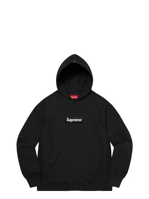 Supreme Box Logo Hooded Sweatshirt - Black/white