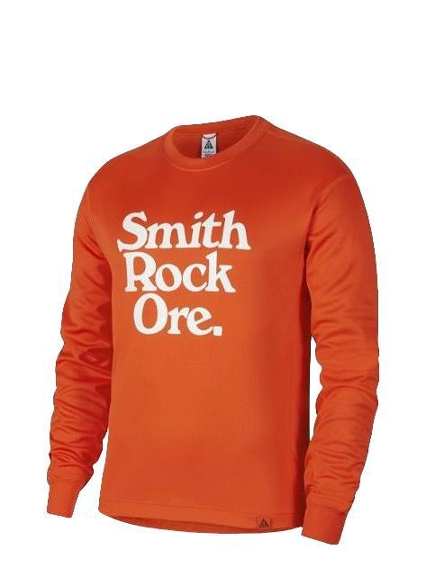 Nike Dri-fit Graphic Long Sleeve Shirt - Orange