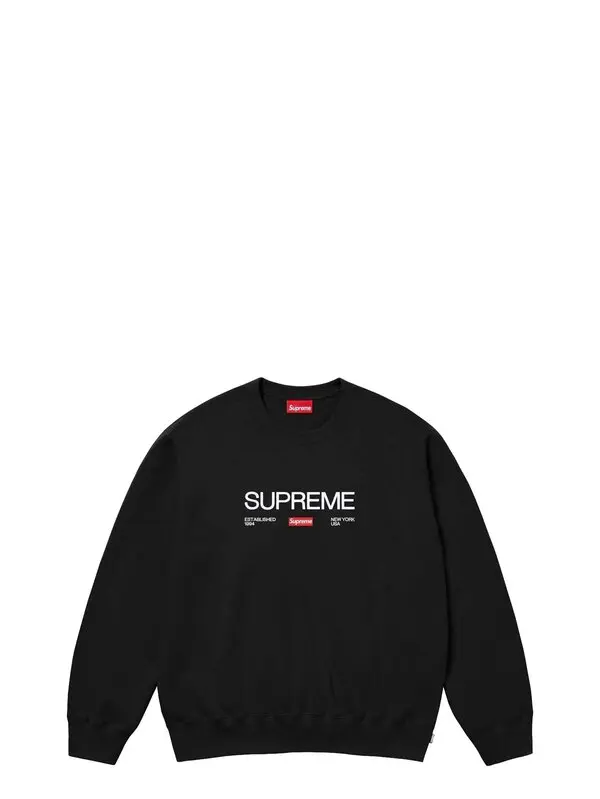 Supreme Established Crewneck - Black/white