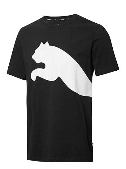 PUMA Logo Printing Round Collar Male - Black