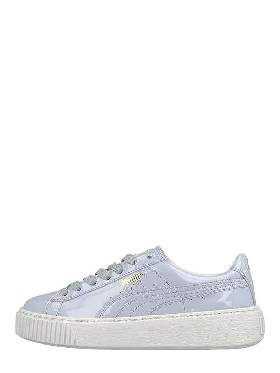 PUMA Basket Platform Patent Halogen Sneakers - Blue