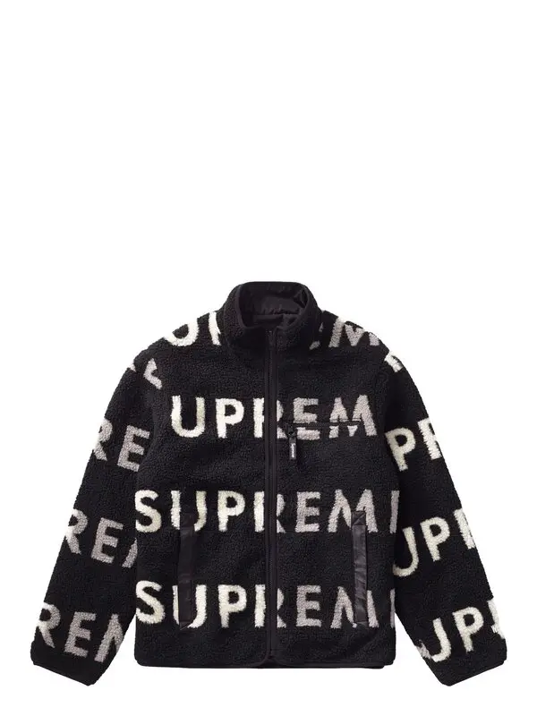 Supreme Reversible Fleece Jacket - Black