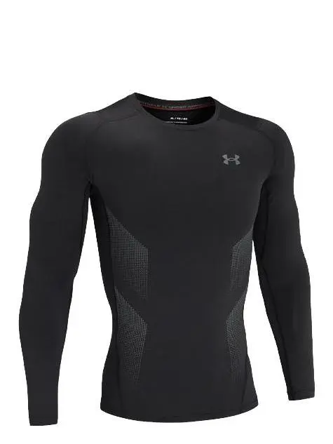 Under Armour Heatgear Vent Long Sleeve Performance Top - Black