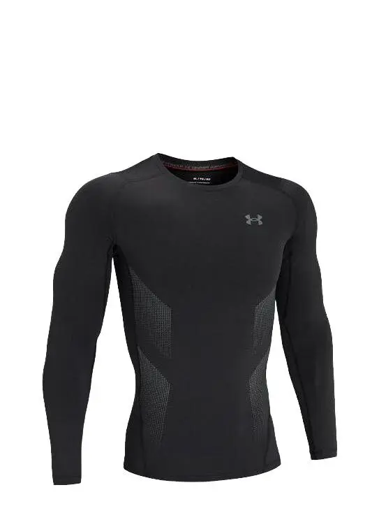 Under Armour Heatgear Vent Long Sleeve Performance Top - Black