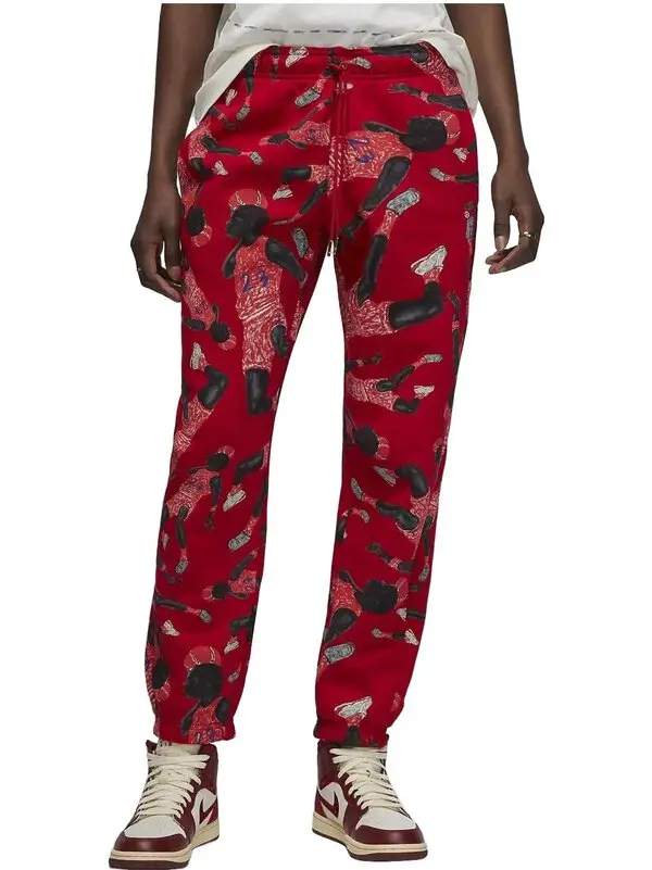 JORDAN Artist Series Parker Duncan Printed Trousers - Red