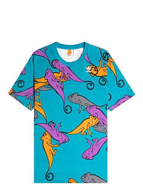 Adidas Originals Short Sleeve Dragon Print Tee - Multi-color