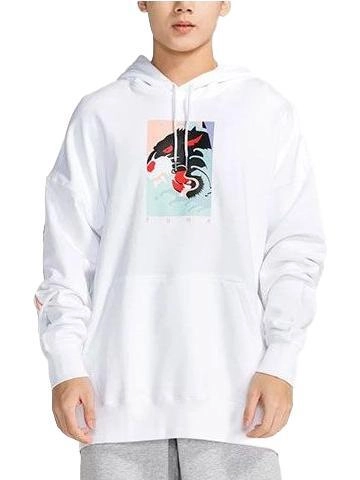 PUMA Cartoon Alphabet Print Hoodie - White