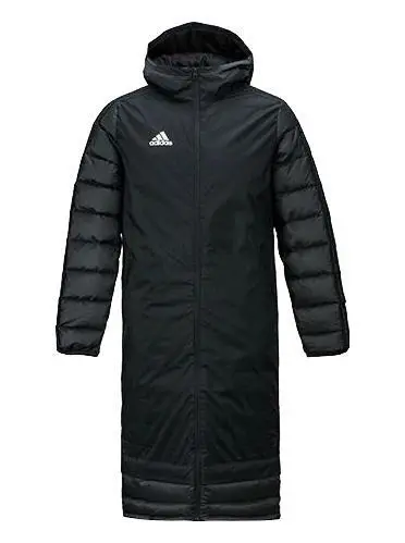 Adidas Long Hooded Down Jacket - Black/black