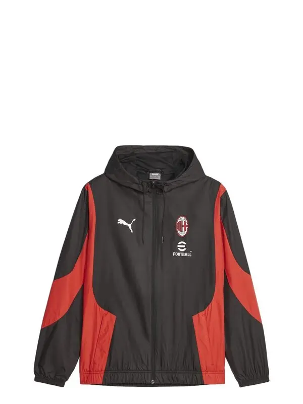 PUMA Ac Milan Pre-match Woven Jacket - Black/red